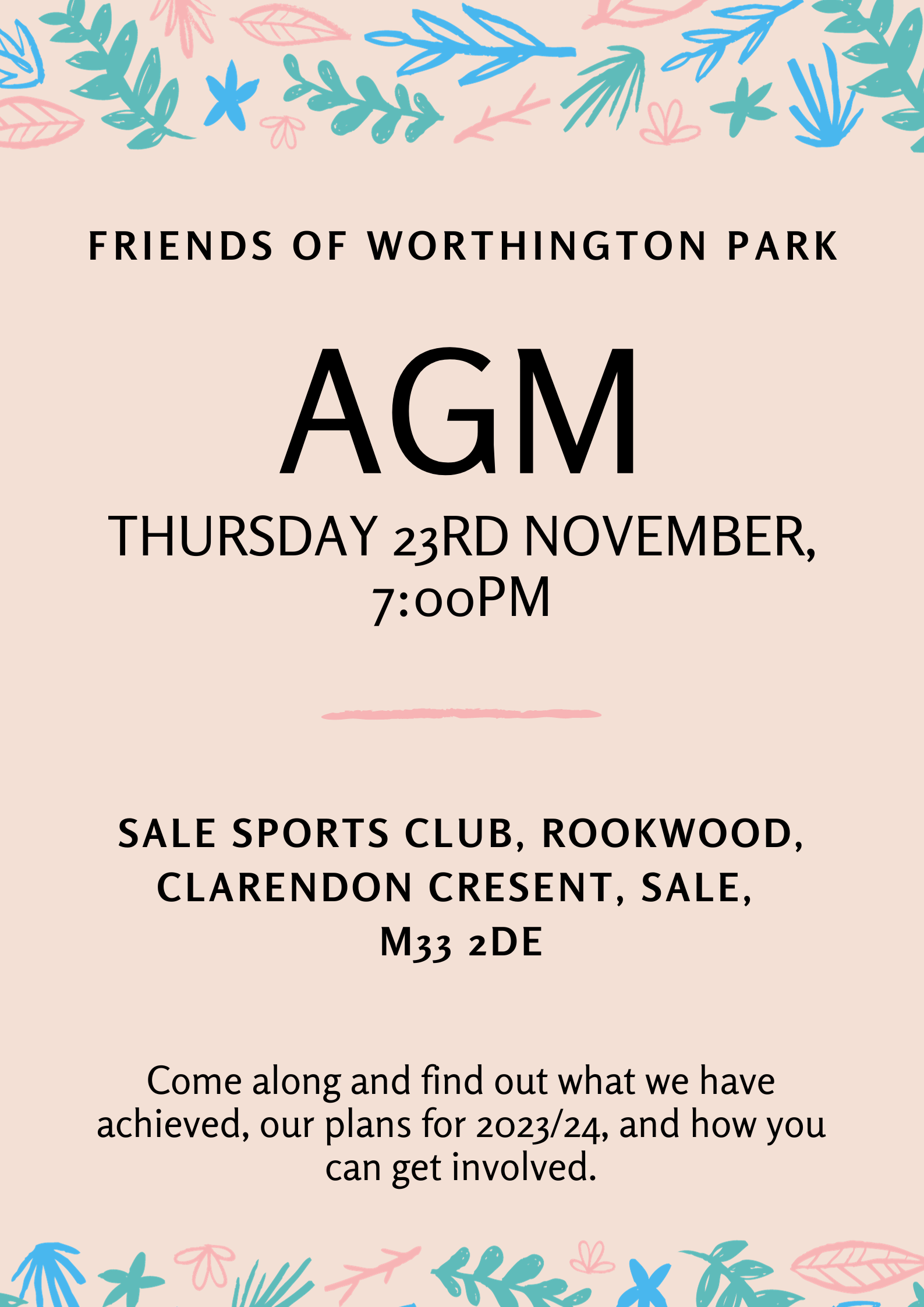 Friends Group AGM 2023 | Friends of Worthington Park